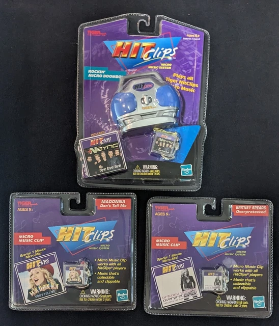 HASBRO HIT CLIPS Rockin' Micro Boombox w/ Nsync, Madonna, & Britney ...