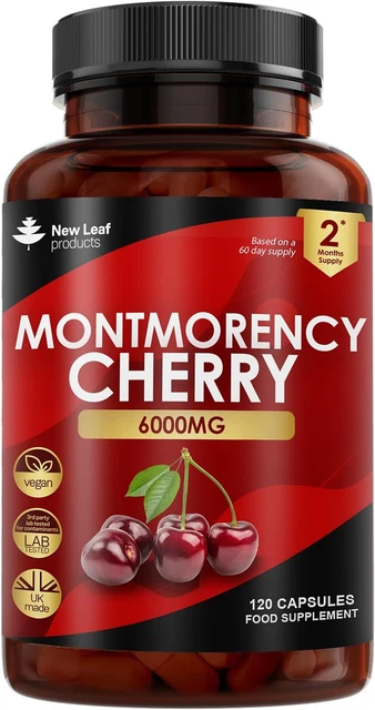 MONTMORENCY CHERRY 6000MG - 120 Capsules High Strength Concentrate ...