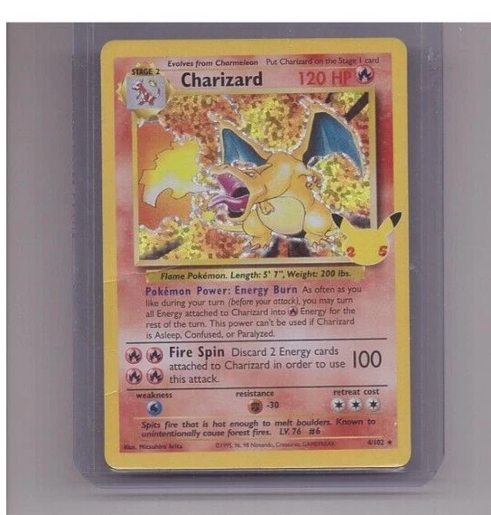 CHARIZARD POKEMON CELEBRATIONS Tcg Classic Collection Holo Card 4/102 ...