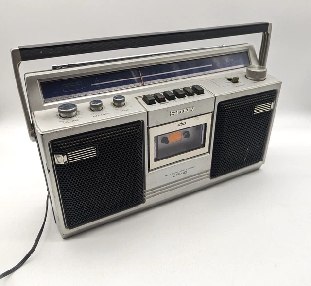 REPRODUCTOR DE CASETE radio boombox Sony CFS-43 de colección - Ver ...