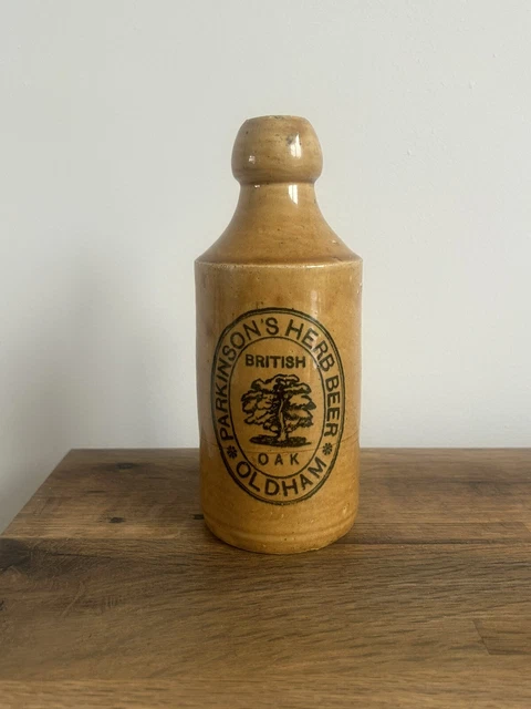 LOVELY ADVERTISING GINGER Beer Stoneware Bottle Oldham Interest £14.99 ...