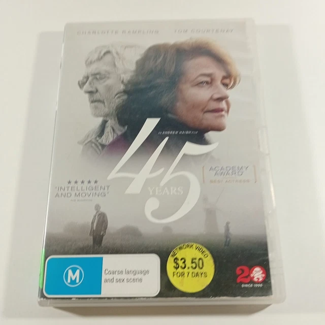 45 YEARS DVD Region 4 PAL Ex Rental Movie Charlotte Rampling Tom ...