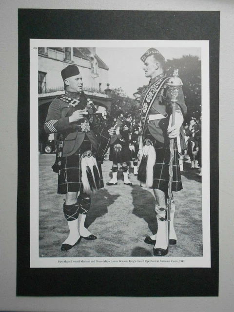 MILITARY PRINT- PIPE-MAJ Donald Maclean/Drum -Maj James Watson Kings ...