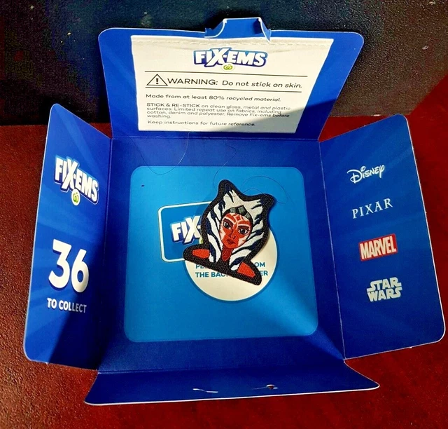 WOOLWORTHS STAR WARS AHSOKA Fix-Ems FixEms Woolies Sticker Badge Patch ...