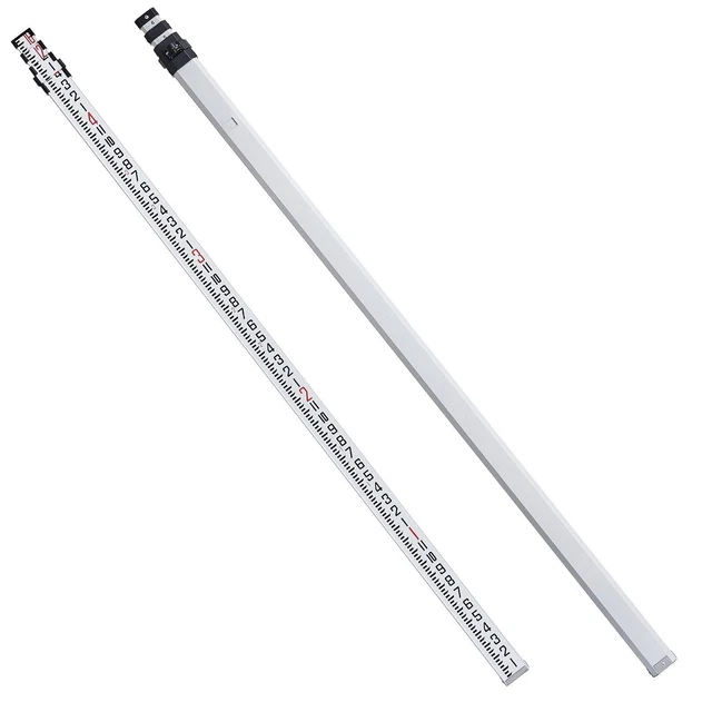 VEVOR ALUMINUM GRADE Rod, 16-Feet/8ths 4 Sections Telescopic Measuring ...