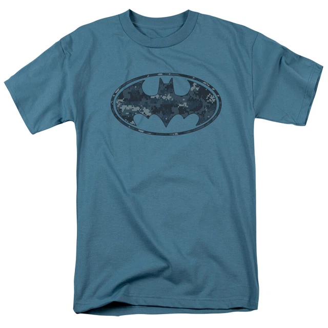 BATMAN AZUL MARINO Camuflaje Escudo DC Comics con Licencia Camiseta ...