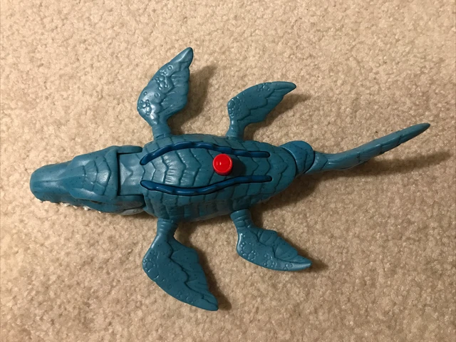 JURASSIC WORLD IMAGINEXT Mosasaurus Blue Dinosaurs Toy Figure Snapping ...