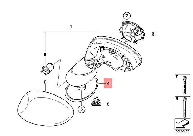 GENUINE MINI COOPER One R50 R52 R53 Coop.S JCW GP S Spare Bulbs Box ...