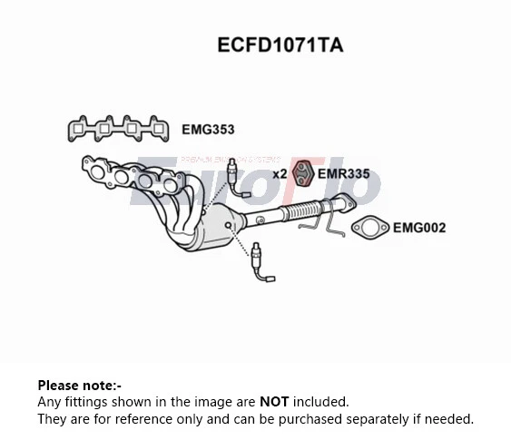 CONVERTIDOR CATALÍTICO TIPO aprobado se adapta a FORD C-MAX 1.6 07 a 10 ...
