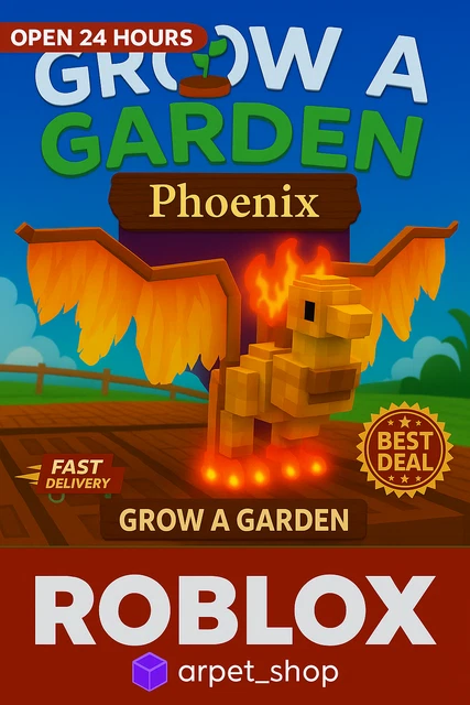 [🐶] ROBLOX GROW A GARDEN | PHOENIX | Fast & Easy 🌱 £4.70 - PicClick UK