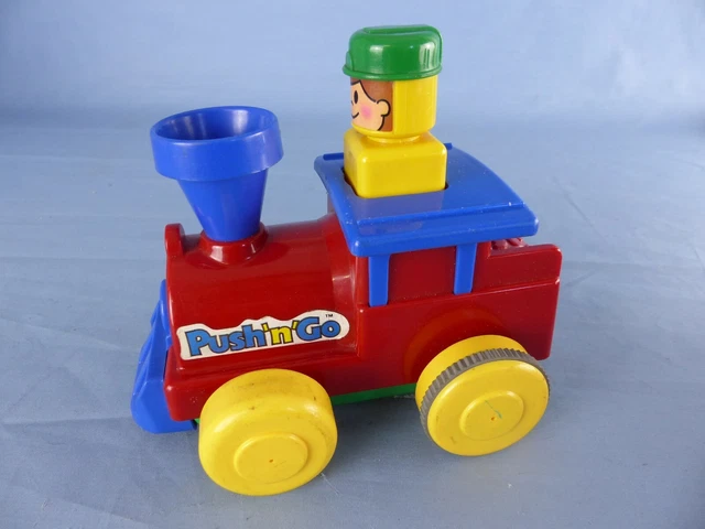 ANCIEN TRAIN LOCO locomotive TOMY Push'n'go de 1974 Push N Go made in ...