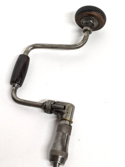 VINTAGE MILLERS FALLS Hand Bit Brace Drill Ratcheting Auger Made in USA ...