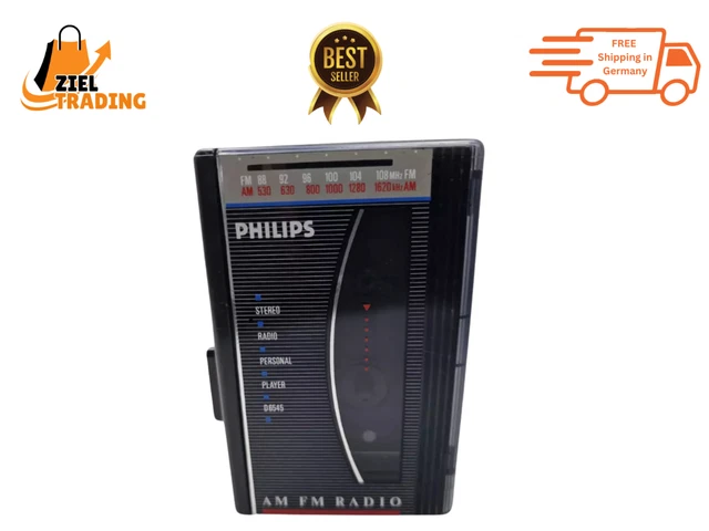 PHILIPS D6545 WALKMAN Stereo-Kassettenspieler AM/FM-Radio EUR 81,94 ...