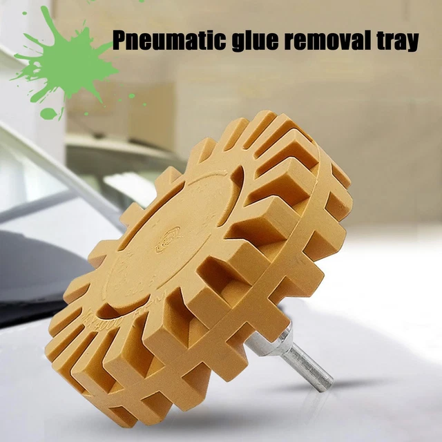 DECAL REMOVAL ERASER Wheel w/ Power Drill Arbor Adapter Rubber ...