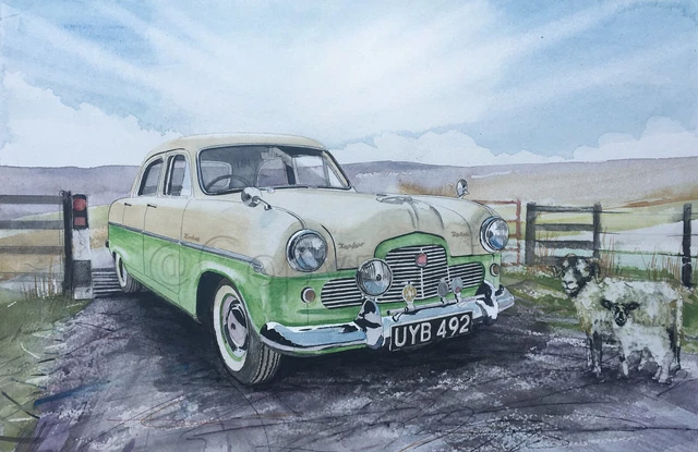 FORD ZEPHYR ZODIAC MK1 1950's Iconic British Car Metal Art Work Mancave ...