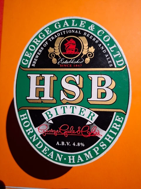 BEER PUMP CLIP badge GEORGE GALE & CO brewery HSB BITTER real ale solid ...