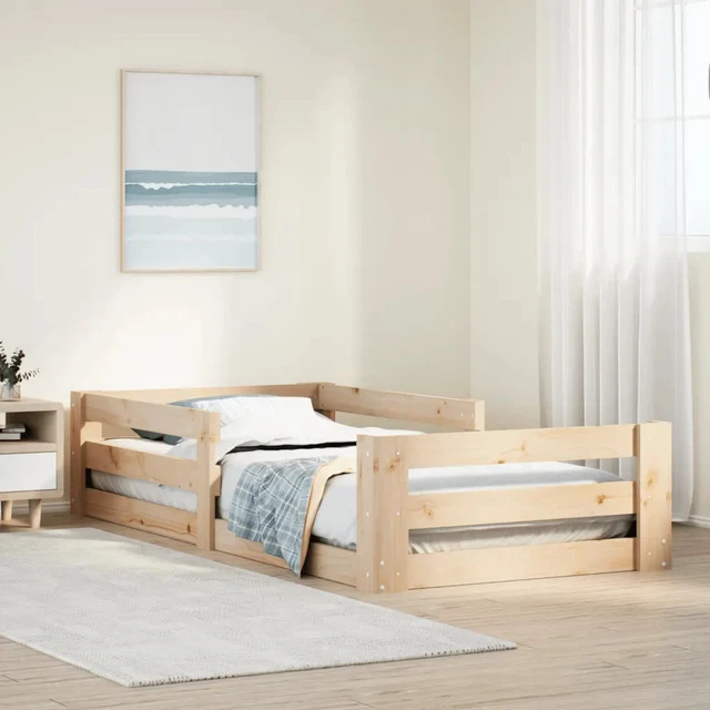 WALPLUS COMPACT BED Frame 80x200 cm Solid Pine Wood Sturdy Build £127. ...