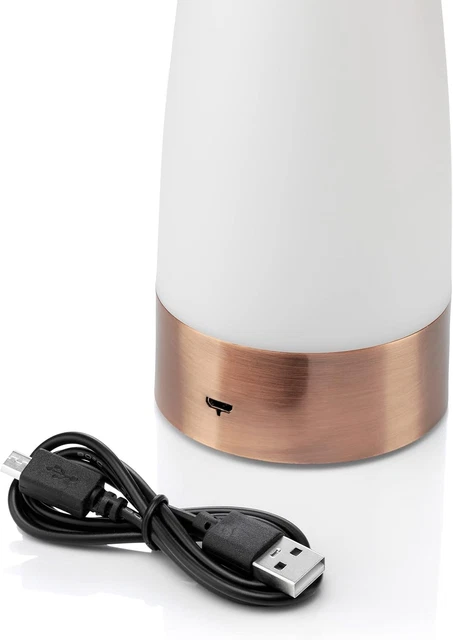 AURAGLOW WIRELESS PIR Motion Sensor Table Lamp 1 Pack, Round ...