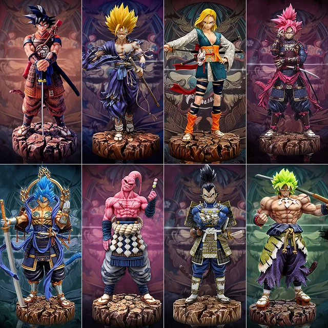 26-34CM ROSE GOKU Vegeta C18 Sculpture Dragon Ball Super Figurine ...