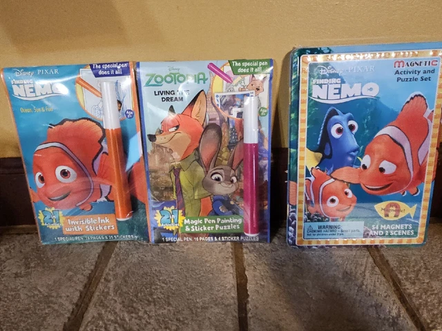 DISNEY ZOOTOPIA/FINDING NEMO Magic Pen Sets w/ Finding Nemo Magnetic ...