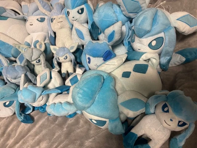 OFFICIAL POKÉMON EEVEELUTION Plush Set Leafeon Vaporeon Glaceon ...