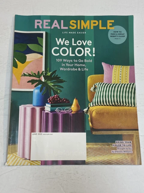 REAL SIMPLE MAGAZINE June 2022 We Love Color Bold Life Home Wardrobe ...