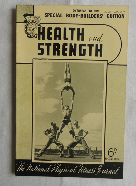 VINTAGE BODYBUILDING MAGAZINE - Health and Strength - 25/08/49 - New ...