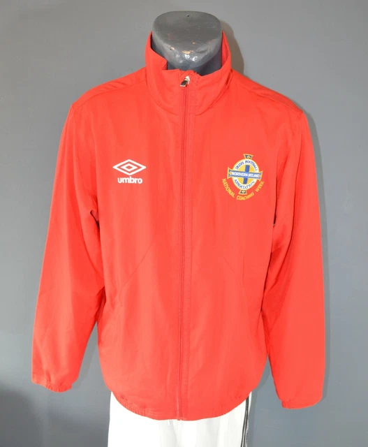 NORTHERN IRELAND JACKET Football Soccer Retro Vintage Full Zip Mens ...
