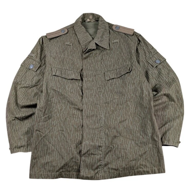 VINTAGE MILITARY JACKET East German NVA Rain Camo Field Coat Raindrop ...