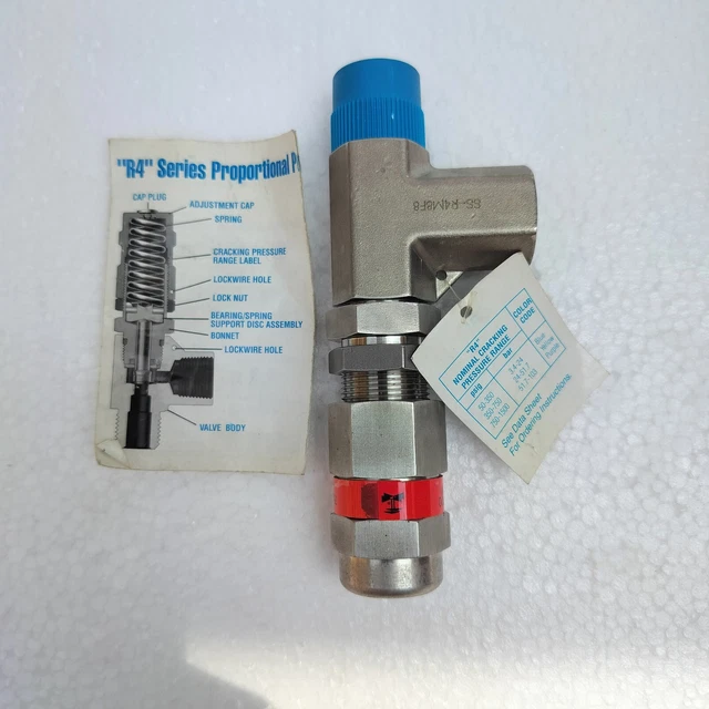 SWAGELOK. SS-R4M8F8. R4-C Purple Spring. 50-100 BAR. 750-1500 P.s.i ...