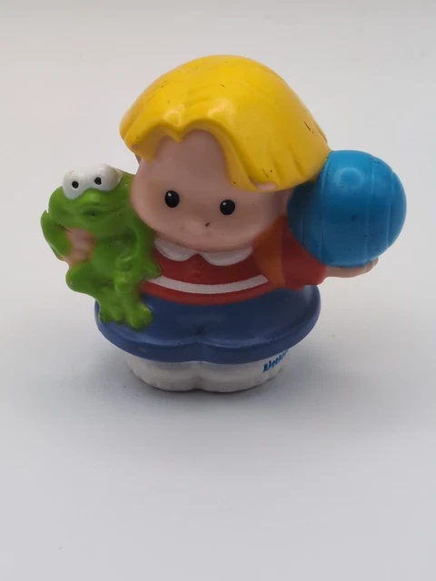 FISHER PRICE LITTLE People EDDIE with FREDDIE the FROG & BEACH BALL ...
