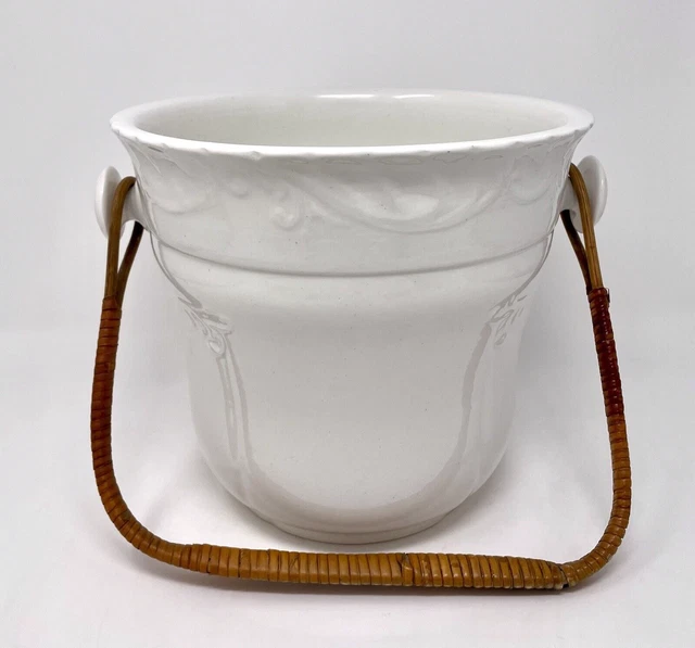 ANTIQUE JOHN MADDOCK & Sons Royal Vitreous Chamber Pot Slop Jar Bucket ...