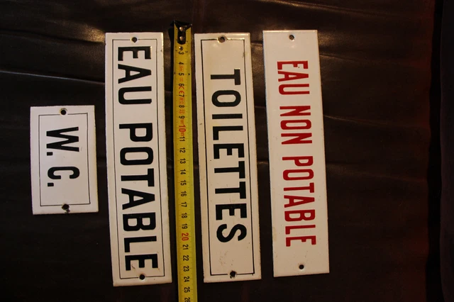 ANCIENNE PLAQUES ÉMAILLÉE d'utilité lot de 4 tres bonne etat EUR 40,00 - PicClick FR