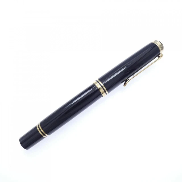 PELIKAN SOUVERAN FOUNTAIN Pen M1000 Black Resin Nib F 18K PF Stamping £ ...