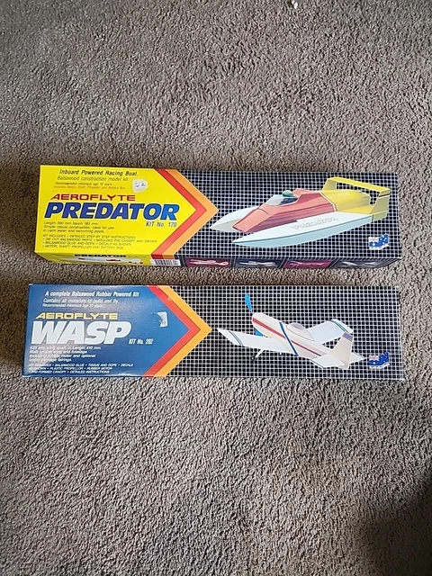 VINTAGE AEROFLYTE MODEL Kits Predator & Wasp Kit No 170 & 202 RARE ...