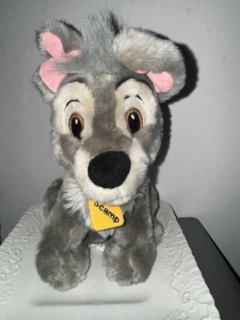 RARE DISNEY STORE The Best of Show Scamp Dog Plush from Lady and The ...
