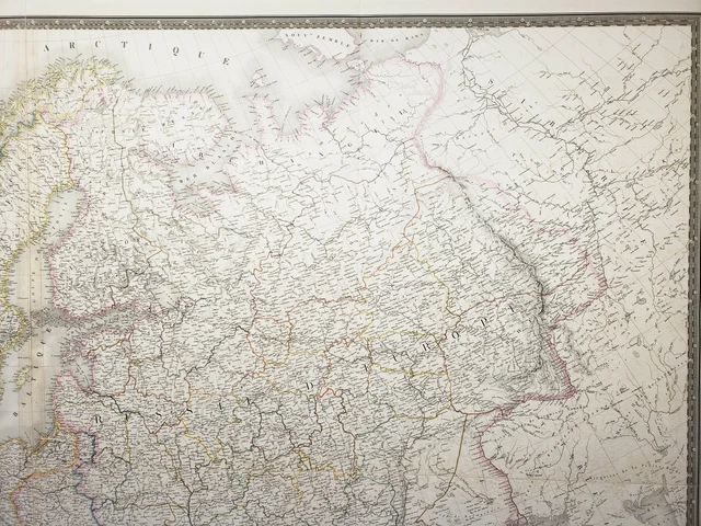 ANTIQUE MAP OF Europe/Carte Physique, Routiere et Politique d'Europe ...