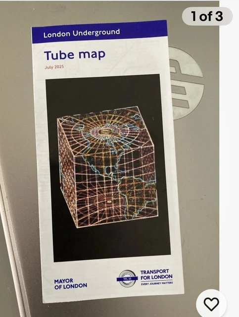 LONDON UNDERGROUND TUBE Map Dated July 2025 TFL Normal Travel Guidance ...