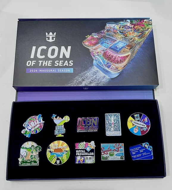 ICON OF THE Seas Royal Caribbean Cruise 2024 Inaugural Season Pin Set ...