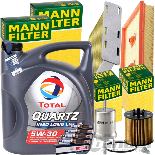 MANN INSPECCIÓN + 5L Total 5W-30 Aceite de Motor Apto para Audi A3 8P VW 1.6 FSI EUR 124,86 ...