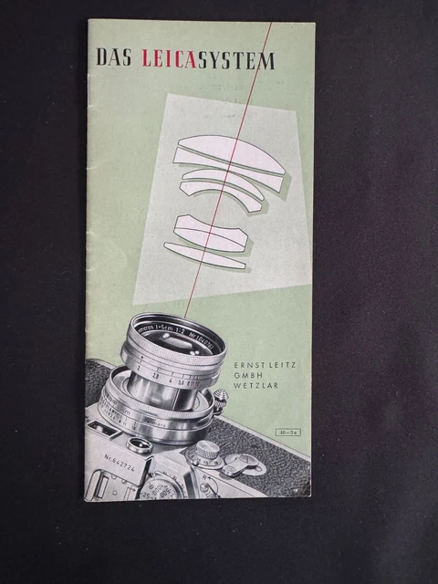 #A0758-RARE DAS LEICA System , Broschüre, Brochure , Infoblatt 1954 EUR ...