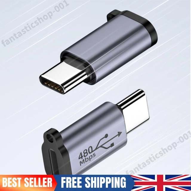 TYPE C/MICRO USB Female To 8 Pin Male Converters Plug and Play Type C ...