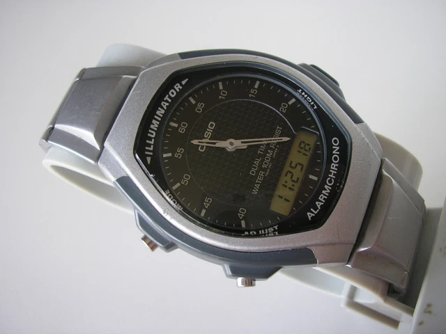 CASIO LCD / Analog Vintage Watch Aq-140W, Aq-140Wd-1Evq, Module 1737. 2 ...