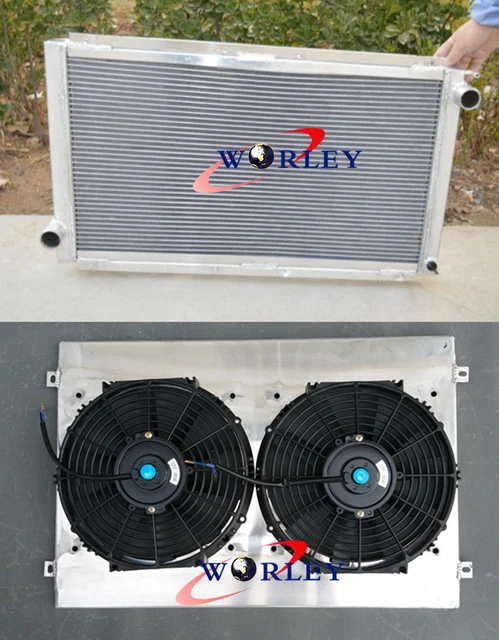 ALUMINUM RADIATOR +SHROUD+ Fans for SUBARU IMPREZA WRX GC8 STI 2.0L ...