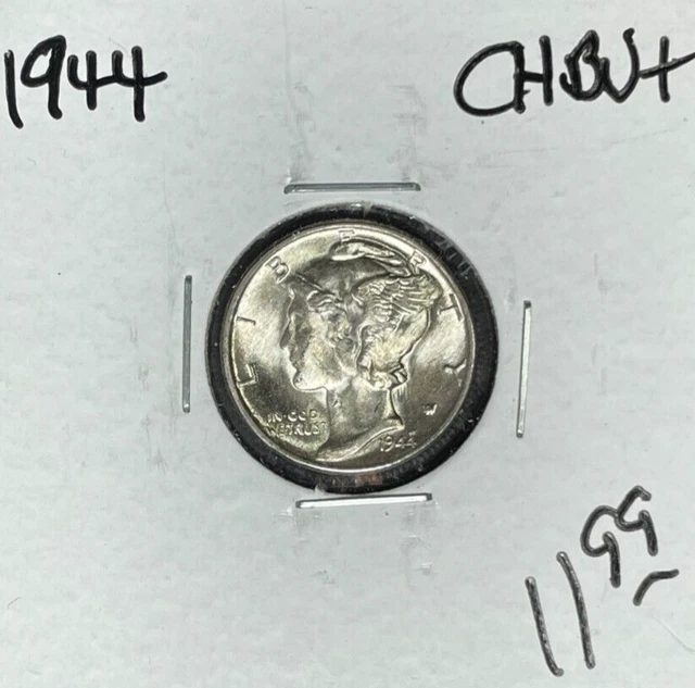 1944-P MERCURY SILVER Dime ~ Ch/Bu+ ~Beautiful Coin~ £11.32 - PicClick UK