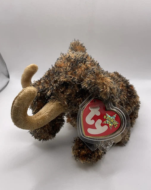 TY BEANIE BABIES Giganto The Woolly Mammoth With Tag In Plastic ...