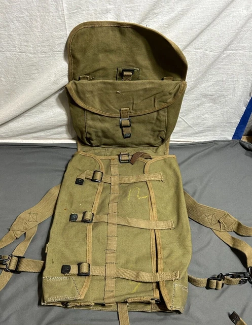 RARE WWII US Army m1928 Combat FIELD PACK + TAIL Haversack BRITISH MADE ...