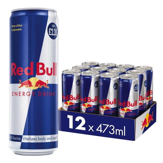 RED BULL ENERGY Drink PMP Can 473ml (Pack of 12) £30.99 - PicClick UK