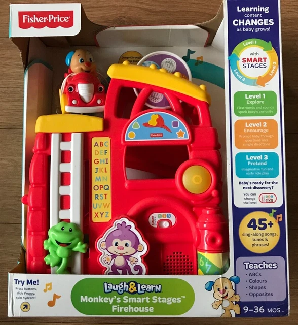 FISHER PRICE LAUGH & Learn Monkeys Smart Stages Feuerwehrhaus CGR76 ...