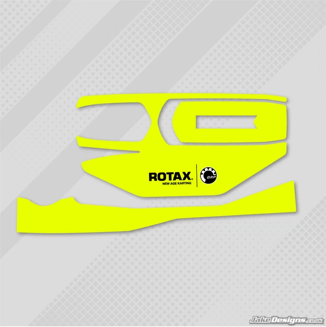 FLUORESCENT YELLOW ROTAX Max Evo Battery Box Sticker Kit - Karting £10. ...